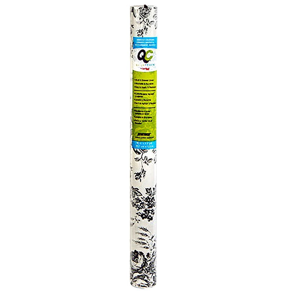 1 X Black and White Flower Toile Contact Paper 4.5 ft by 18 in by Kittrich Corporation