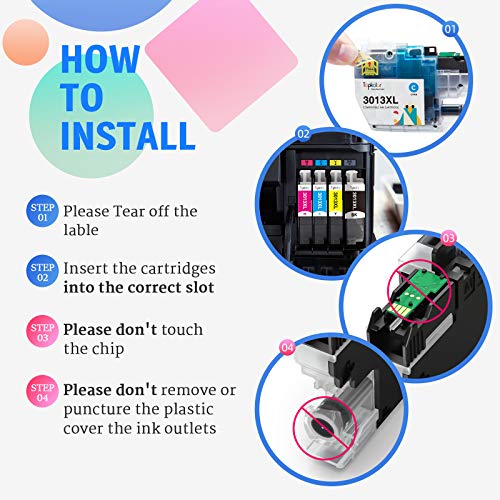 LC3013 Compatible Replacement for Brother LC3013 LC3011 3013 3011 Ink Cartridges Work with MFC-J491DW MFC-J497DW MFC-J690DW MFC-J895DW Printer(4BK,2C,2M,2Y,10Packs)