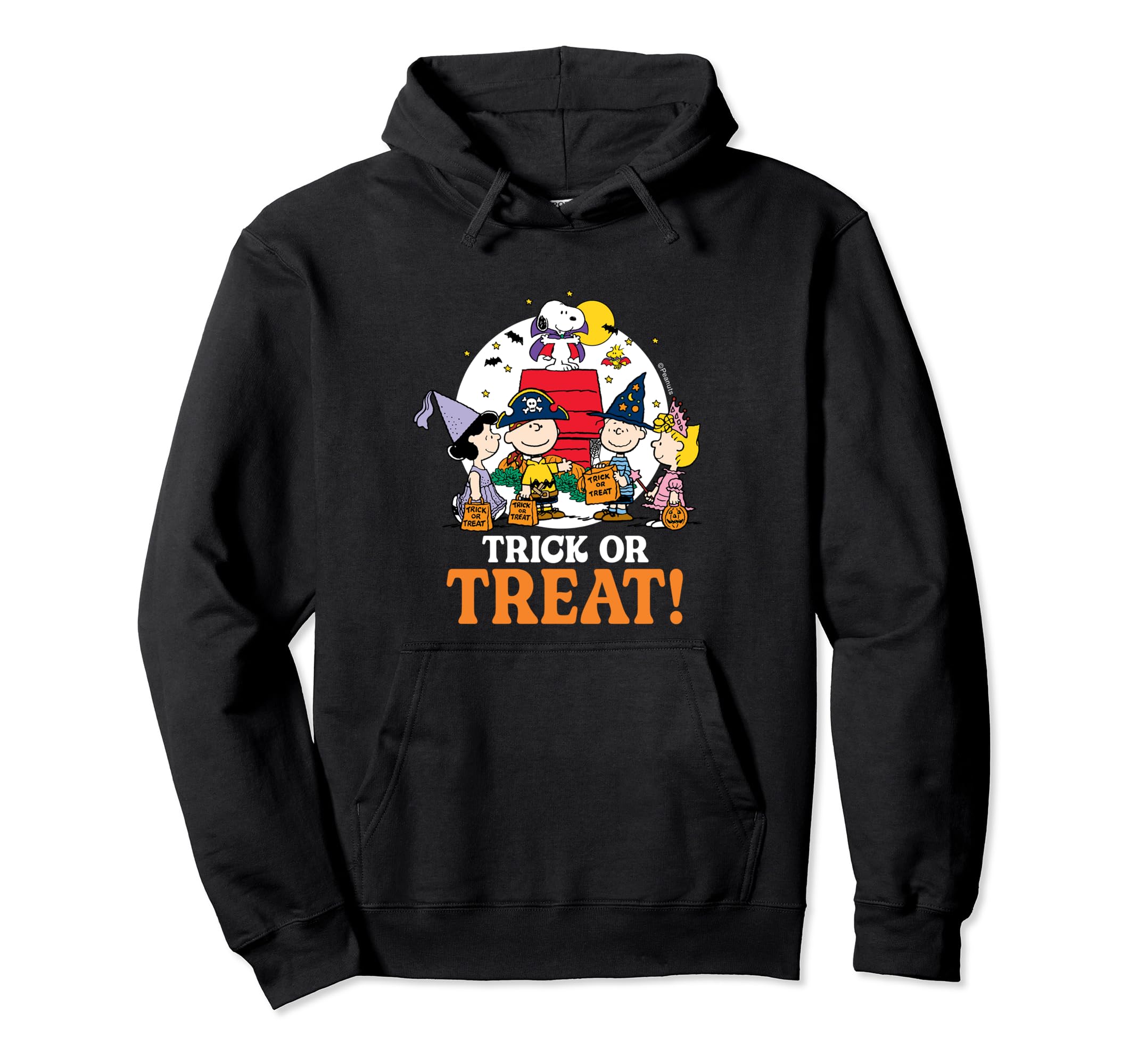 Peanuts - Halloween - Trick Or Treat moonlight Pullover Hoodie