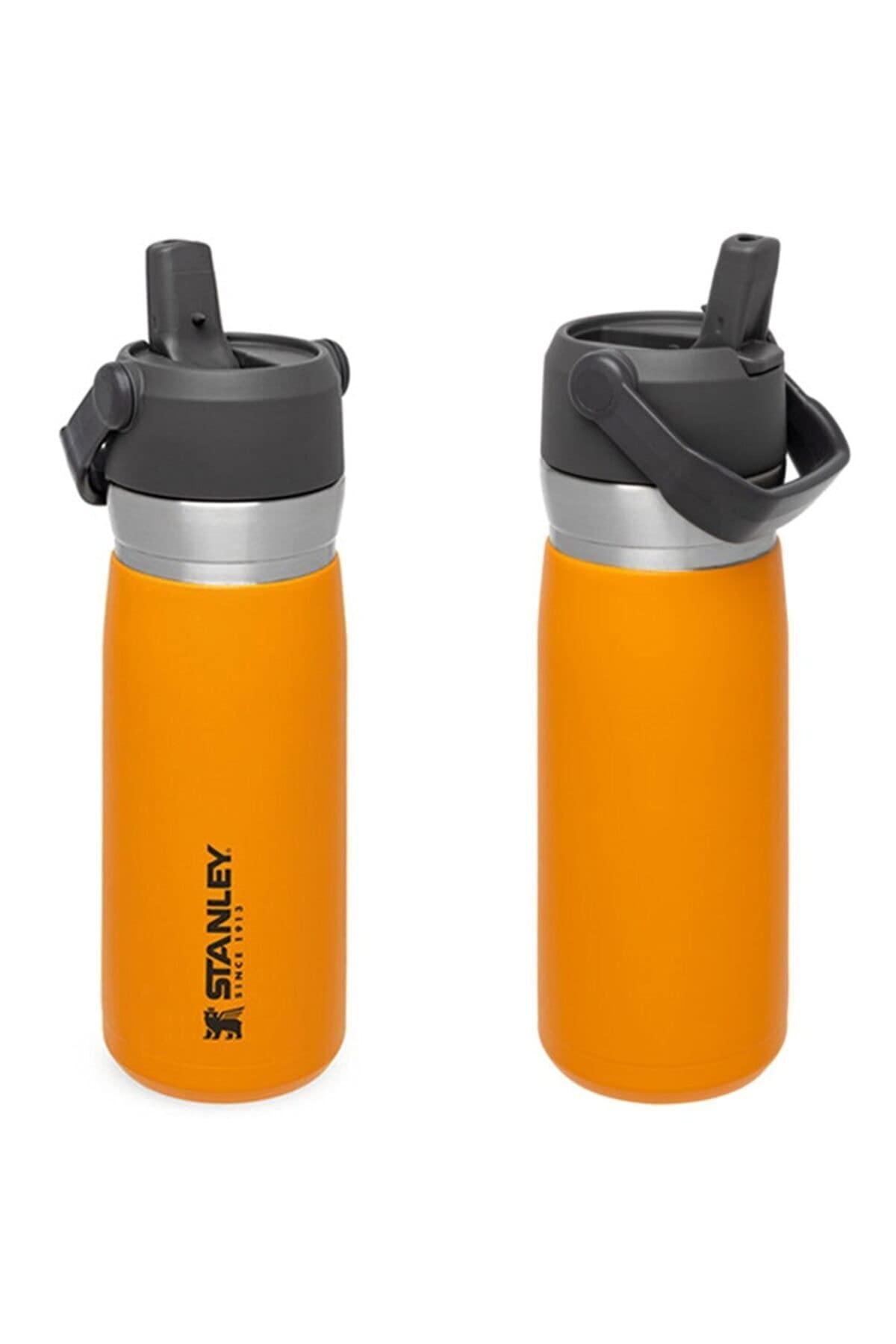 STANLEY IceFlow Stainless Steel Water Bottle with Straw 0.65L - Keeps Cold For 12+ Hours - Leakproof Insulated Water Bottles - BPA-Free Thermal Flask - Dishwasher Safe - Saffron
