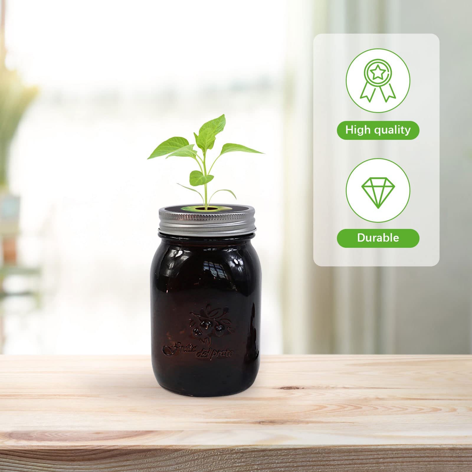 ZWMBYN 10 Pack Kratky Lids Insert Wide Mouth Hydroponic Cover Lids, Kratky Mason Jar Lids Insert Hydroponics Gardening Growing Lids, wide mason jar lids for Kratky Method