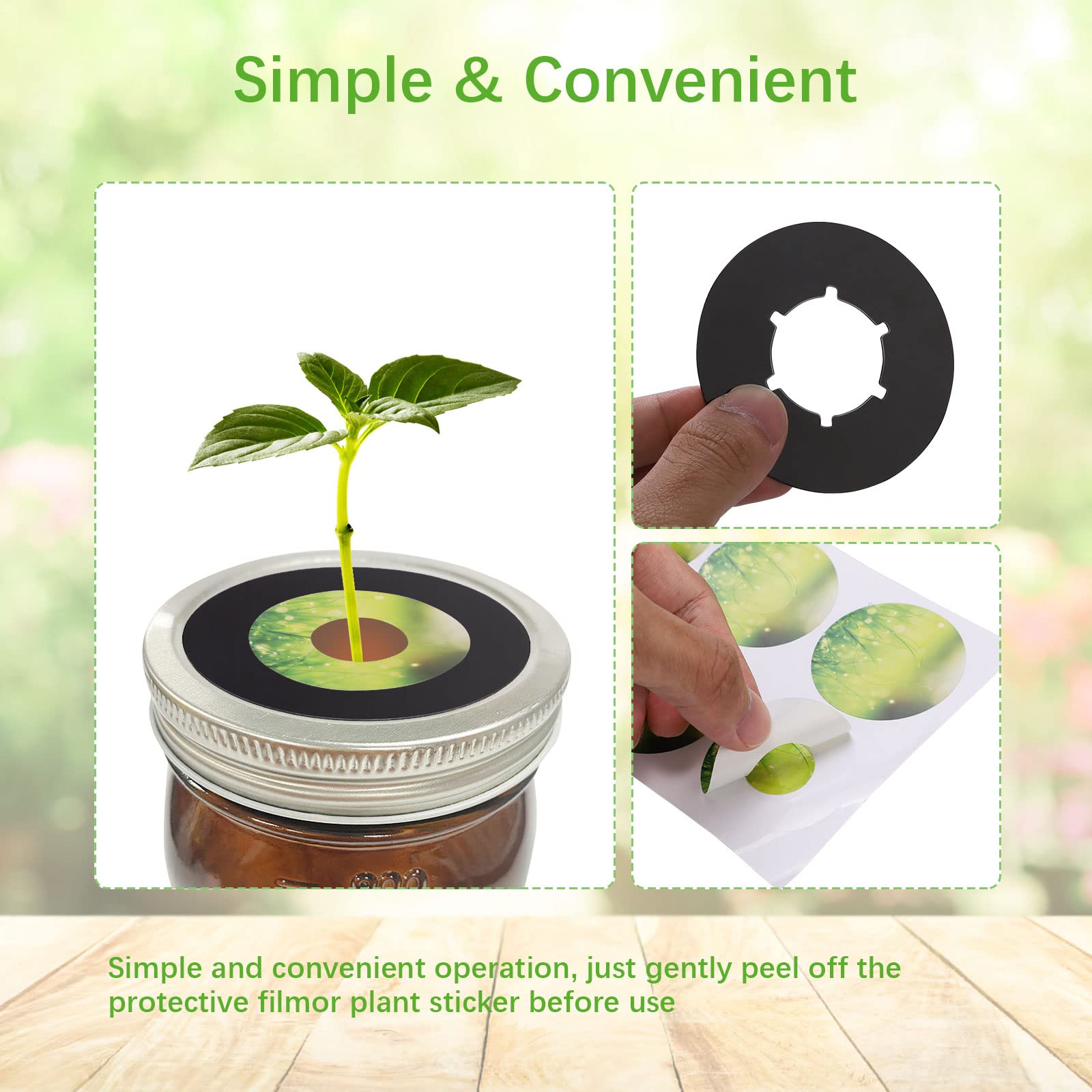 ZWMBYN 10 Pack Kratky Lids Insert Wide Mouth Hydroponic Cover Lids, Kratky Mason Jar Lids Insert Hydroponics Gardening Growing Lids, wide mason jar lids for Kratky Method