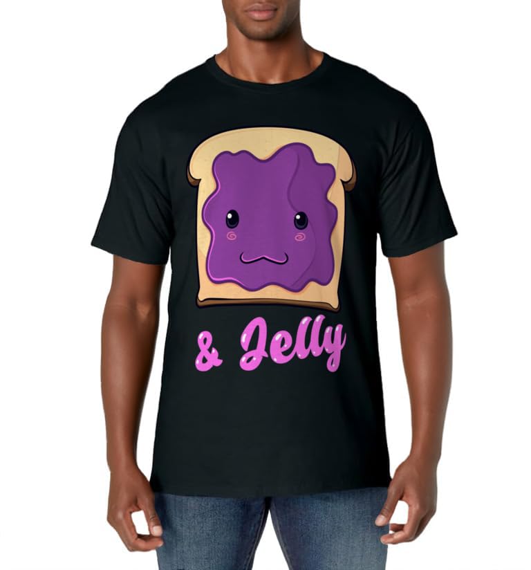 Kawaii PB&J Peanut Butter & Jelly Matching Blueberry Jam T-Shirt