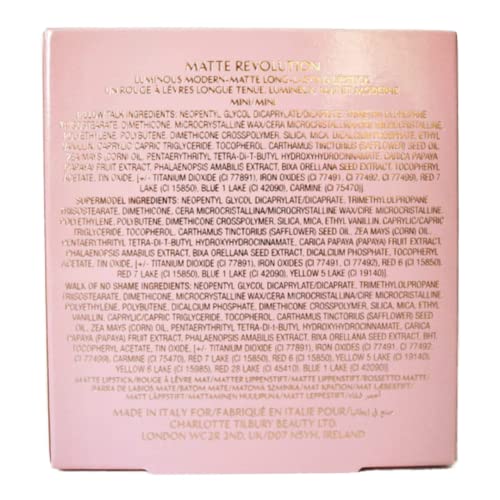 CHARLOTTE TILBURY Iconic Mini Lip Trio Kit - Pillow Talk, Walk of No Shame, Supermodel 0.03 Ounce (Pack of 3)