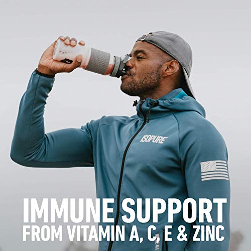 Isopure Whey Isolate Protein Powder with Vitamin C & Zinc for Immune Support, 25g Protein, Low Carb & Keto Friendly, Flavor: Dutch Chocolate, 4.5 Pounds (Packaging May Vary)