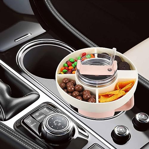 Ewixni Snack Ring for Stanley Cup,Snack Bowl for Stanley Cup 40 Oz,Stanley Snack Tray (Pink)