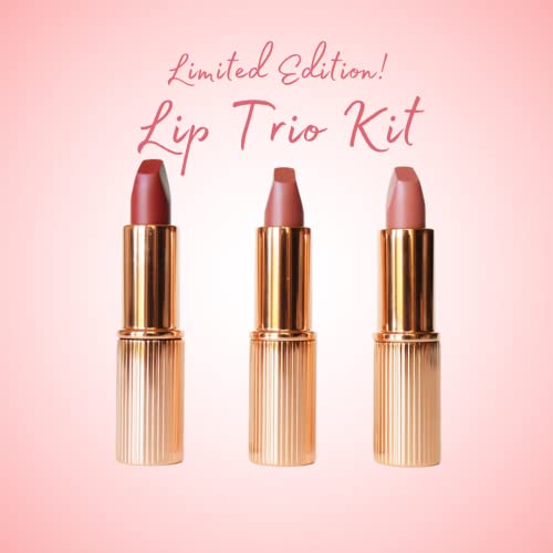 CHARLOTTE TILBURY Iconic Mini Lip Trio Kit - Pillow Talk, Walk of No Shame, Supermodel 0.03 Ounce (Pack of 3)