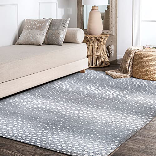 JONATHAN Y SAF100C-8 Antelope Modern Animal Indoor Area-Rug Casual Contemporary Striped Easy-Cleaning Bedroom Kitchen Living Room Non Shedding, 8 X 10, Gray/Cream