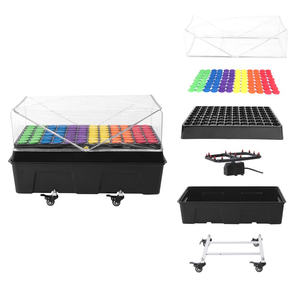 Cloning Collars 2 Inch, 2 Neoprene Inserts for Net Pots and Cloning Machines, Color-Mixed (192 Pack)