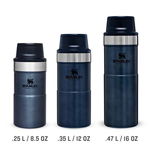 STANLEY Trigger Action Travel Mug 0.25L - Keeps Hot For 3 Hours - BPA-Free - Thermal Mug For Hot Drinks - Leakproof Reusable Coffee Cup - Dishwasher Safe - Nightfall