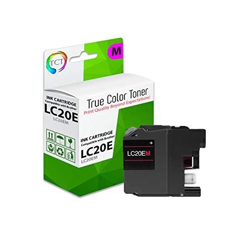 TCT Compatible Ink Cartridge Replacement for Brother LC20E LC20EBK Black Super High Yield Works with Brother MFC-J5920DW J985DW Printers (2,400 Pages) - 2 Pack