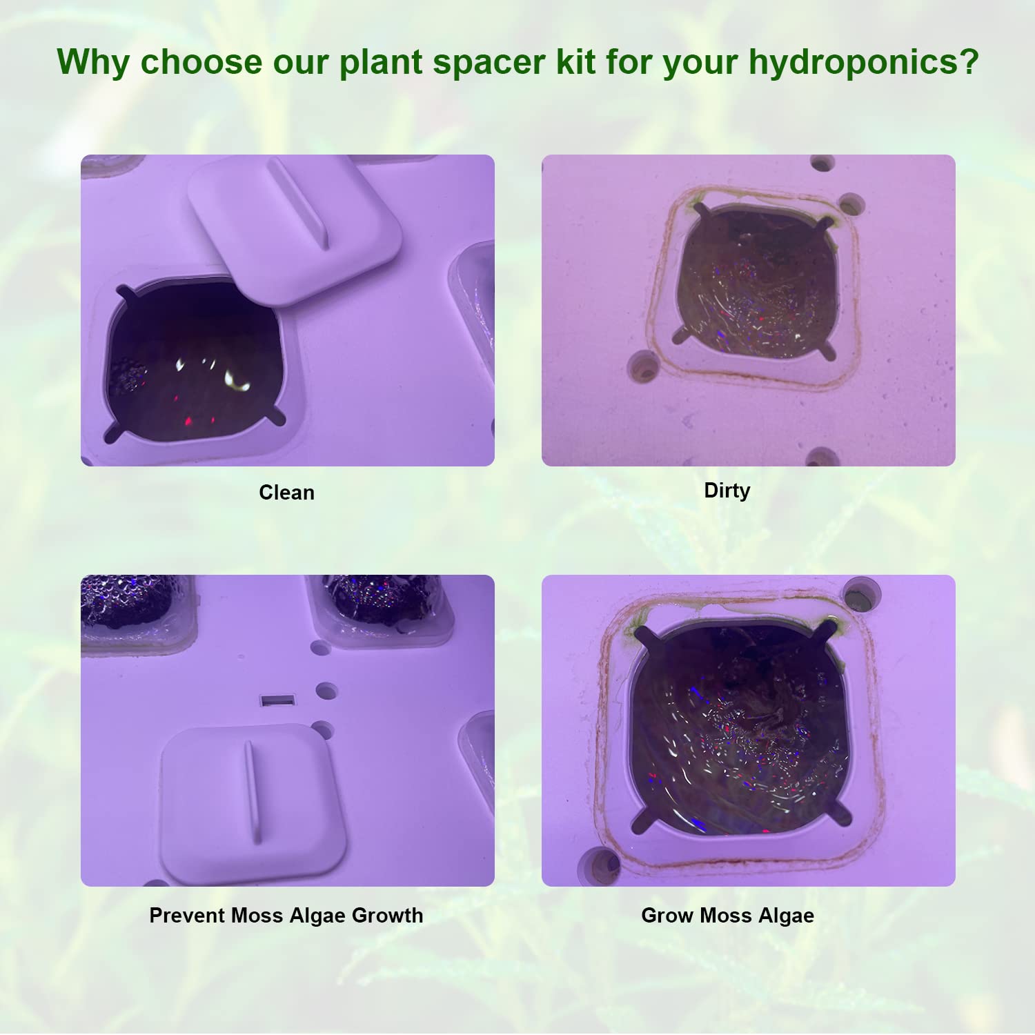 25 Pack Plant Spacer Kit for Hydroponic Growing System,Hydroponics Cover Lid Accessories for Indoor Garden Spacer Caps,Compatible with Idoo,QYO,LYKO and Most Square Grow Pods,White