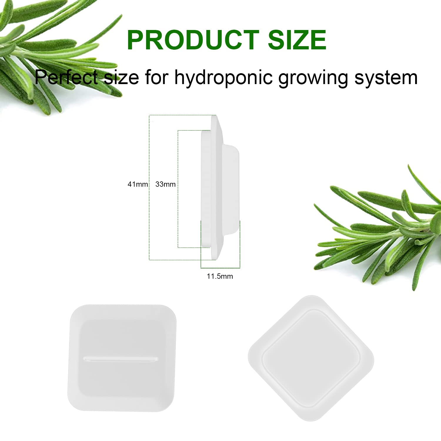 25 Pack Plant Spacer Kit for Hydroponic Growing System,Hydroponics Cover Lid Accessories for Indoor Garden Spacer Caps,Compatible with Idoo,QYO,LYKO and Most Square Grow Pods,White