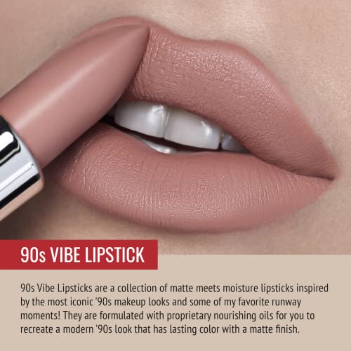 Runway Rogue 90s Vibe Lipstick, Moisturizing Matte Nude Lipstick, Guest List