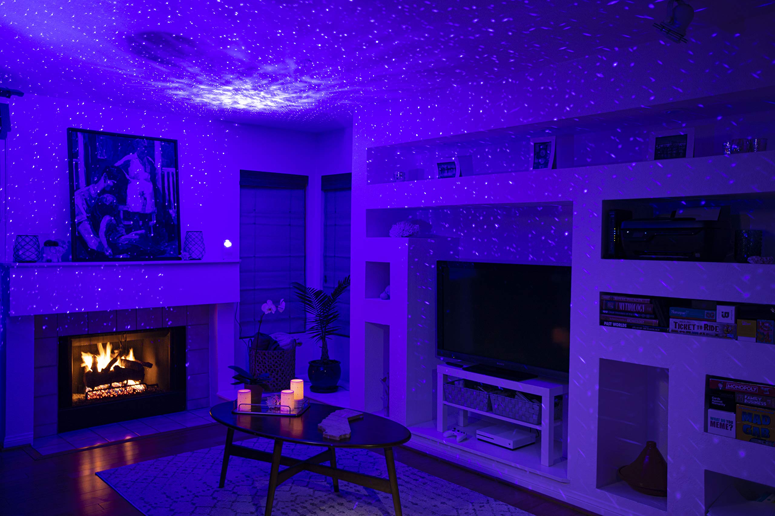 BlissLights Sky Lite - LED Laser Star Projector, Galaxy Lighting, Nebula Lamp for Gaming Room, Home Theater, Bedroom Night Light, or Mood Ambiance (Green Stars)