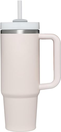 PARREN Stainless Steel Vacuum Insulated Tumbler with Lid and Straw for Water, Iced Tea or Coffee, Smoothie and More (40 oz-Pink Dusk)