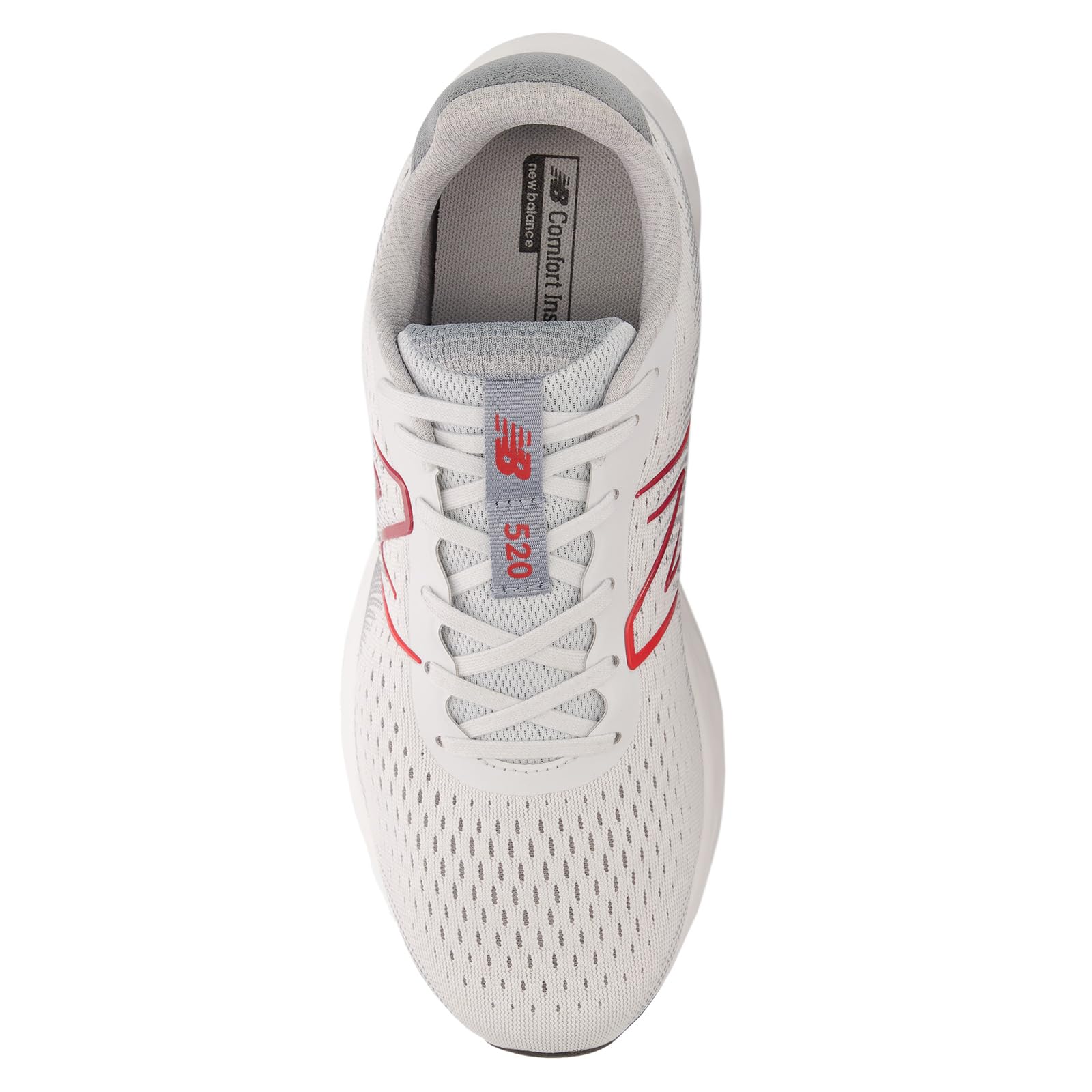 New Balance Men's 520 V8 Running Shoe, Grey/Red, 9.5 Wide