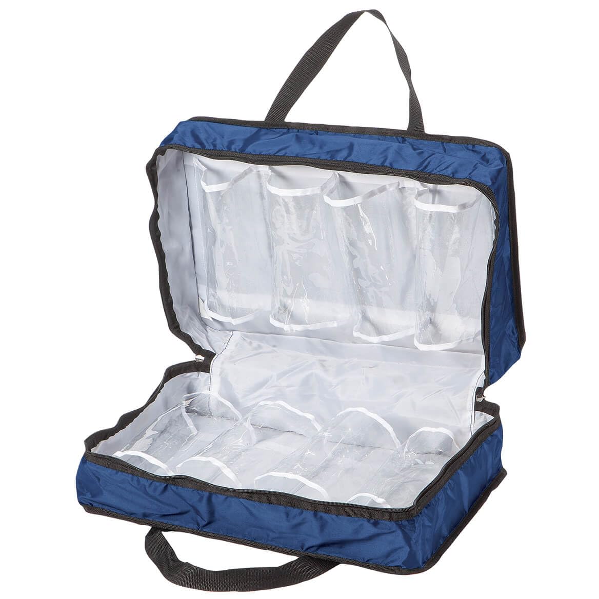 WalterDrake Blue Shoe Storage Travel Bag, 19.5” x 13.25” x 5.5”
