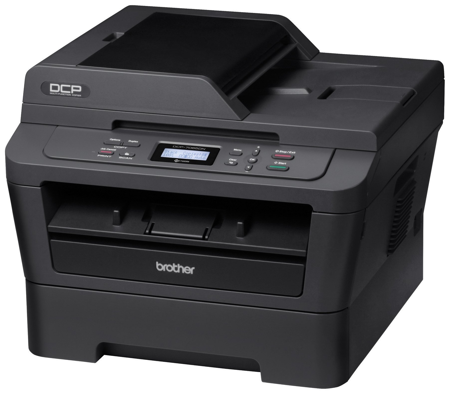 Brother DCP-7065DN Monochrome Laser Multi-Function Copier with Duplex Printing and Networking