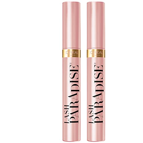 L'Oreal Paris Voluminous Makeup Lash Paradise Mascara, Voluptuous Volume, Intense Length, Feathery Soft Full Lashes, No Flaking, No Smudging, No Clumping, Blackest Black, 0.25 Fl Oz (Pack of 2)