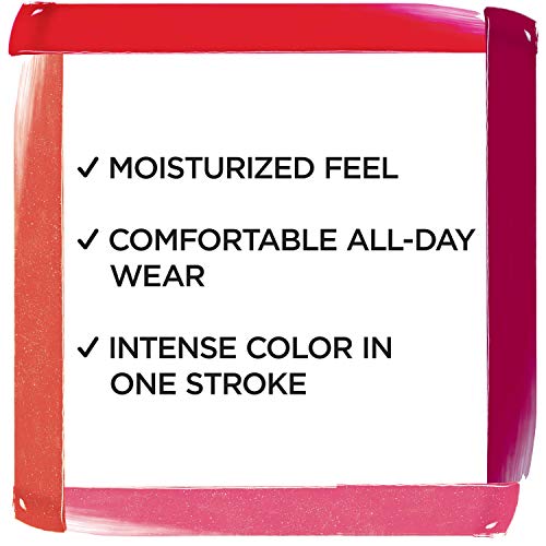 L'Oreal Paris Makeup Brilliant Signature Shiny Lip Stain, High Impact Glossy/Shiny Finish with a Lightweight Feel, Be Fiery, 0.21 fl. oz.