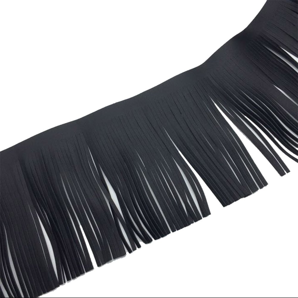 Brazil Leather Fringe Trims Faux Leather Tassel Trims Double Side for DIY Projects and Sewing Craft Supply4-3/4" or (12 cm) Wide 3 Yards/lot