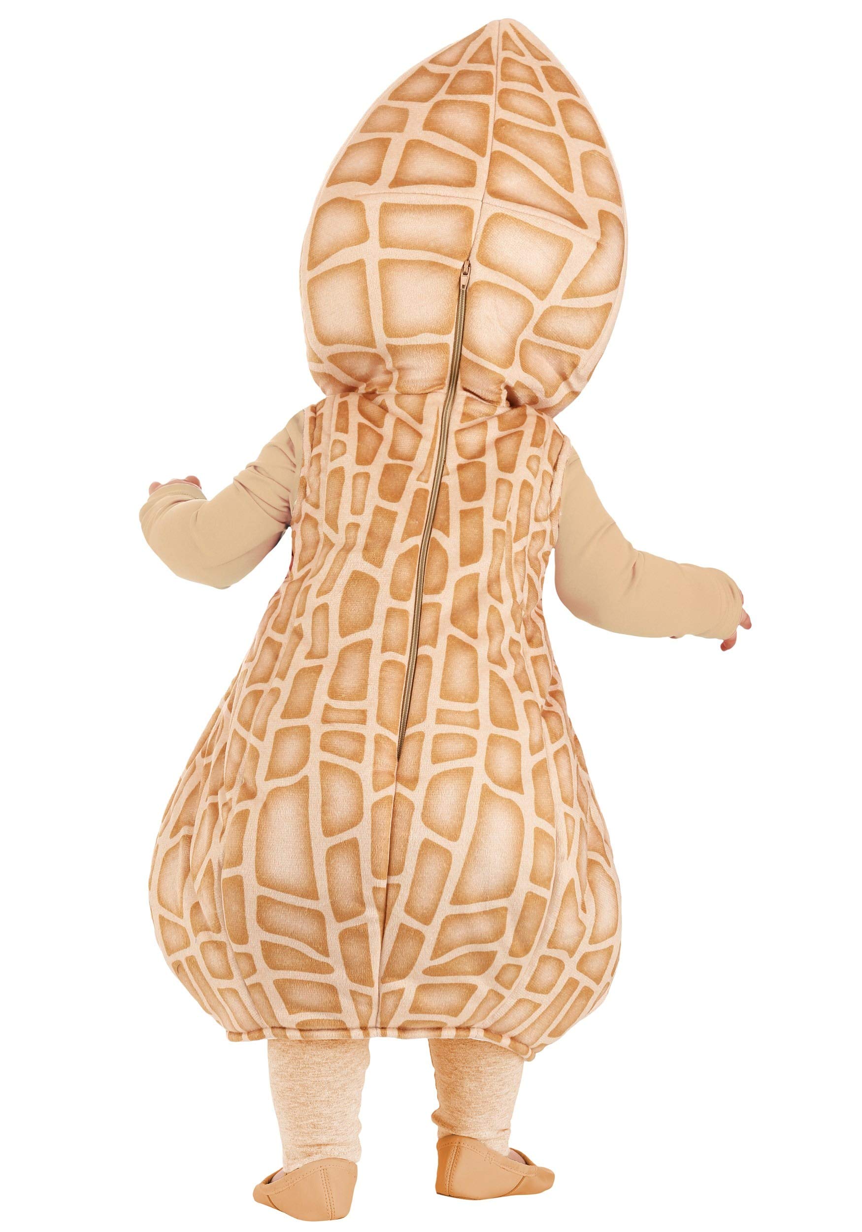 Fun Costumes Peanut Baby Costume - Food Theme - Hooded Tunic with Plump Look - 0/3 Months - Brown
