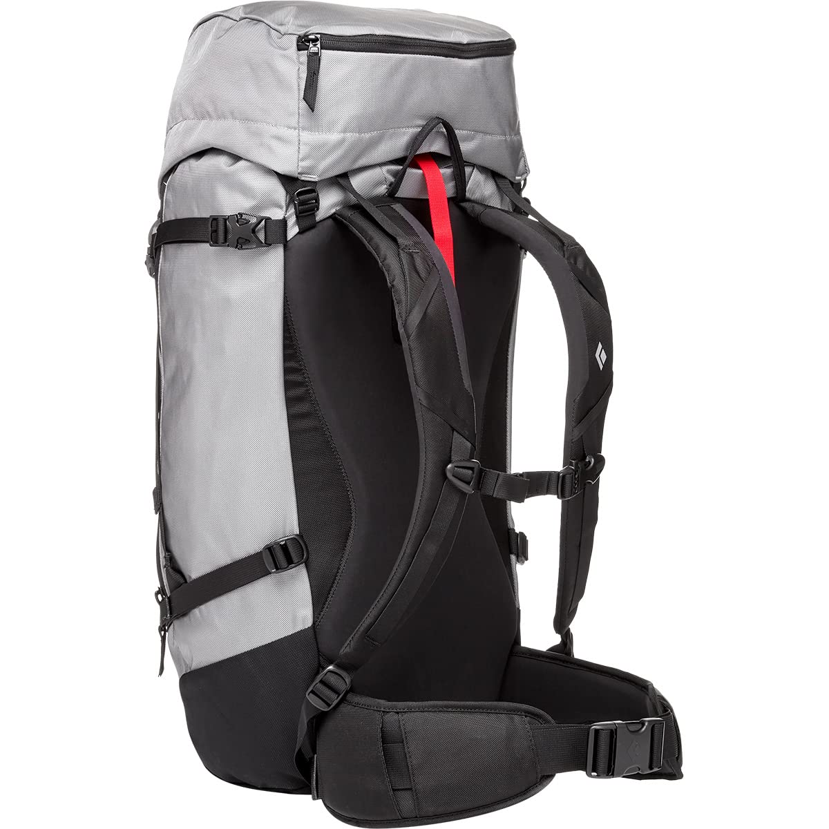 Black Diamond Unisex Stone 45 Liter Backpack/Gear-Pack with Padded Waistbelt a Removable Top, Nickel, Small/Medium