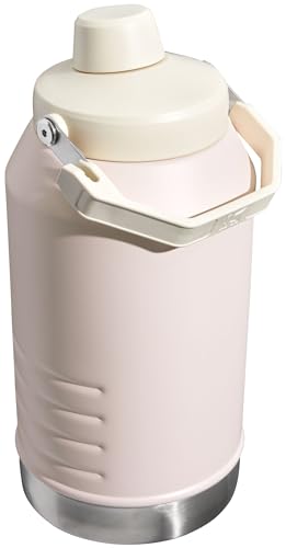 Stanley Iceflow Fast Flow Jug | Recycled Stainless Steel Water Tumbler | Keeps Drink Cold and Iced for Hours | Easy Carry Handle | 96 OZ | Rose Quartz