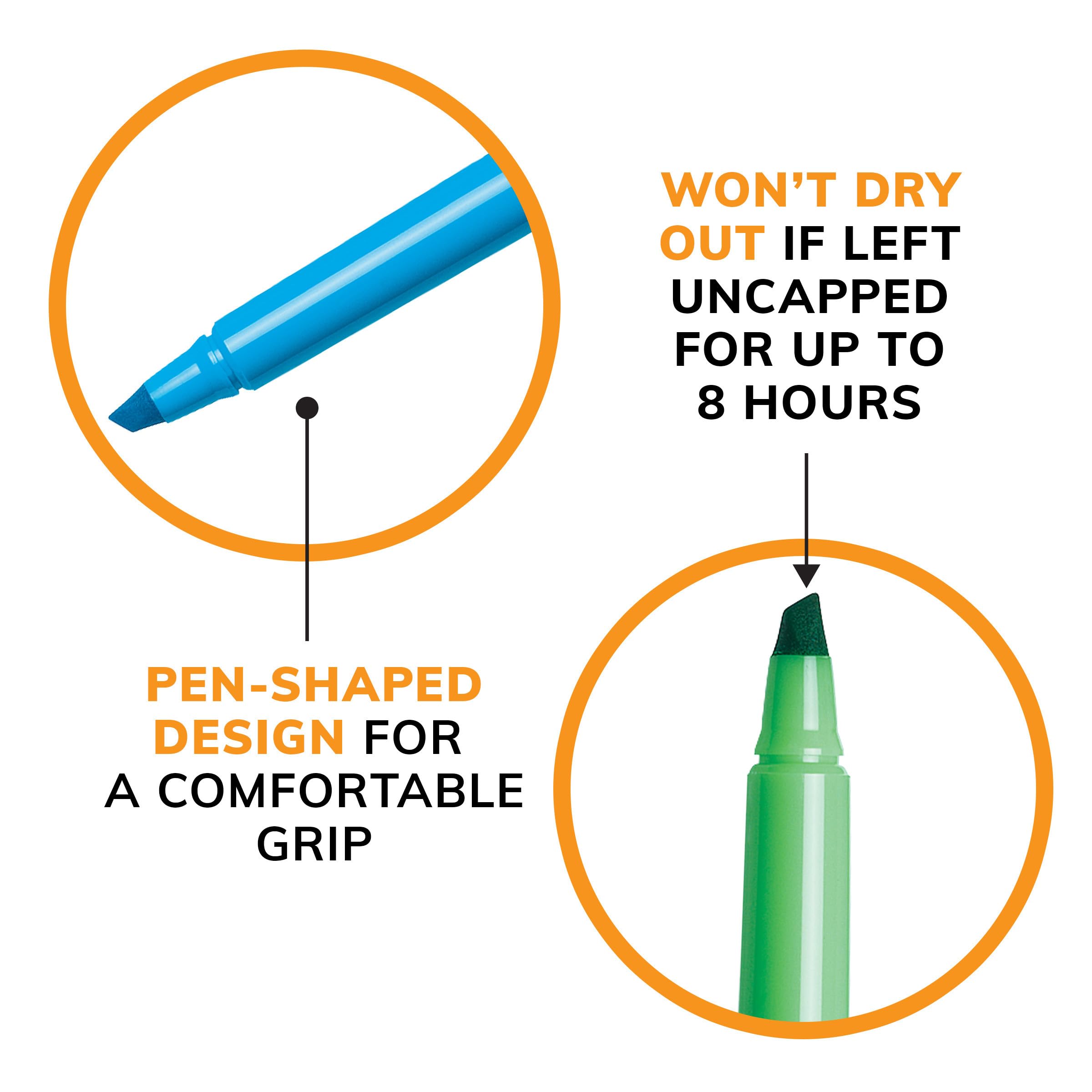 BIC Brite Liner Highlighter, Chisel Tip For Broad Highlighting & Fine Underlining, Pink, 12-Count
