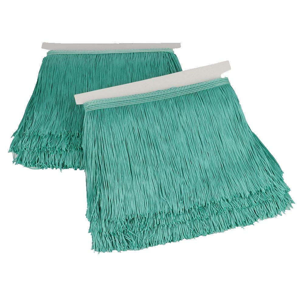 Heartwish268 Fringe Trim Lace Polyerter Fibre Tassel 6inch Wide 10 Yards Long for Clothes Accessories Latin Wedding Dress DIY Lamp Shade Decoration Black White Red(Pea Green)