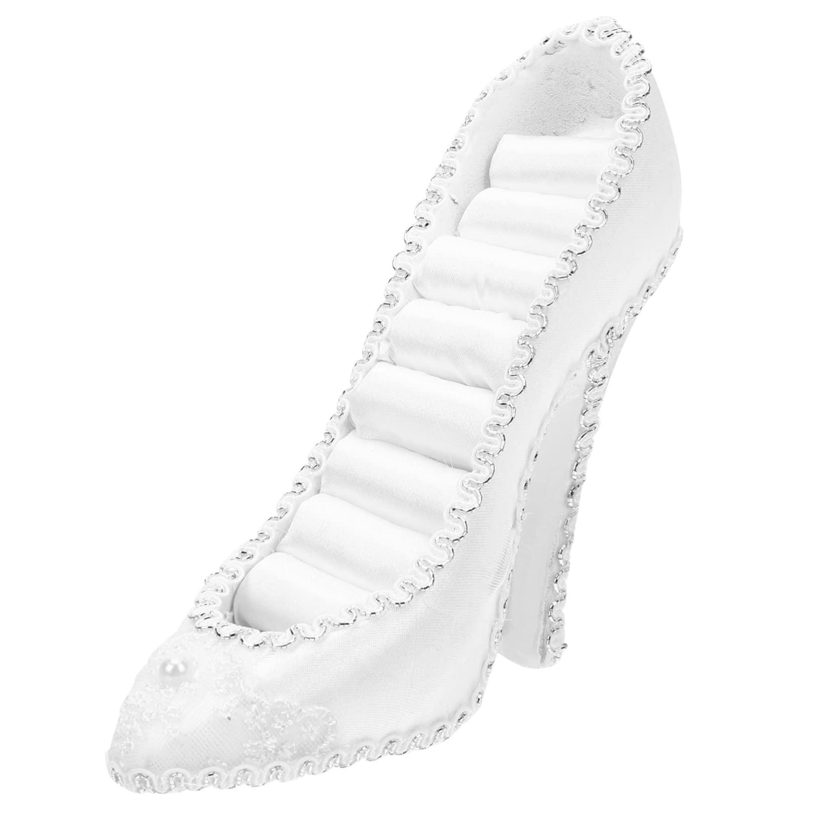 GARVALON Shoe Jewelry Display Shoe Ring Tray Jewelry Storage Box Jewelry Organizer Case Earrings Stand Resin Ring Holder High Heel Ring Display Case Shoe, Jewelry Displays Stand