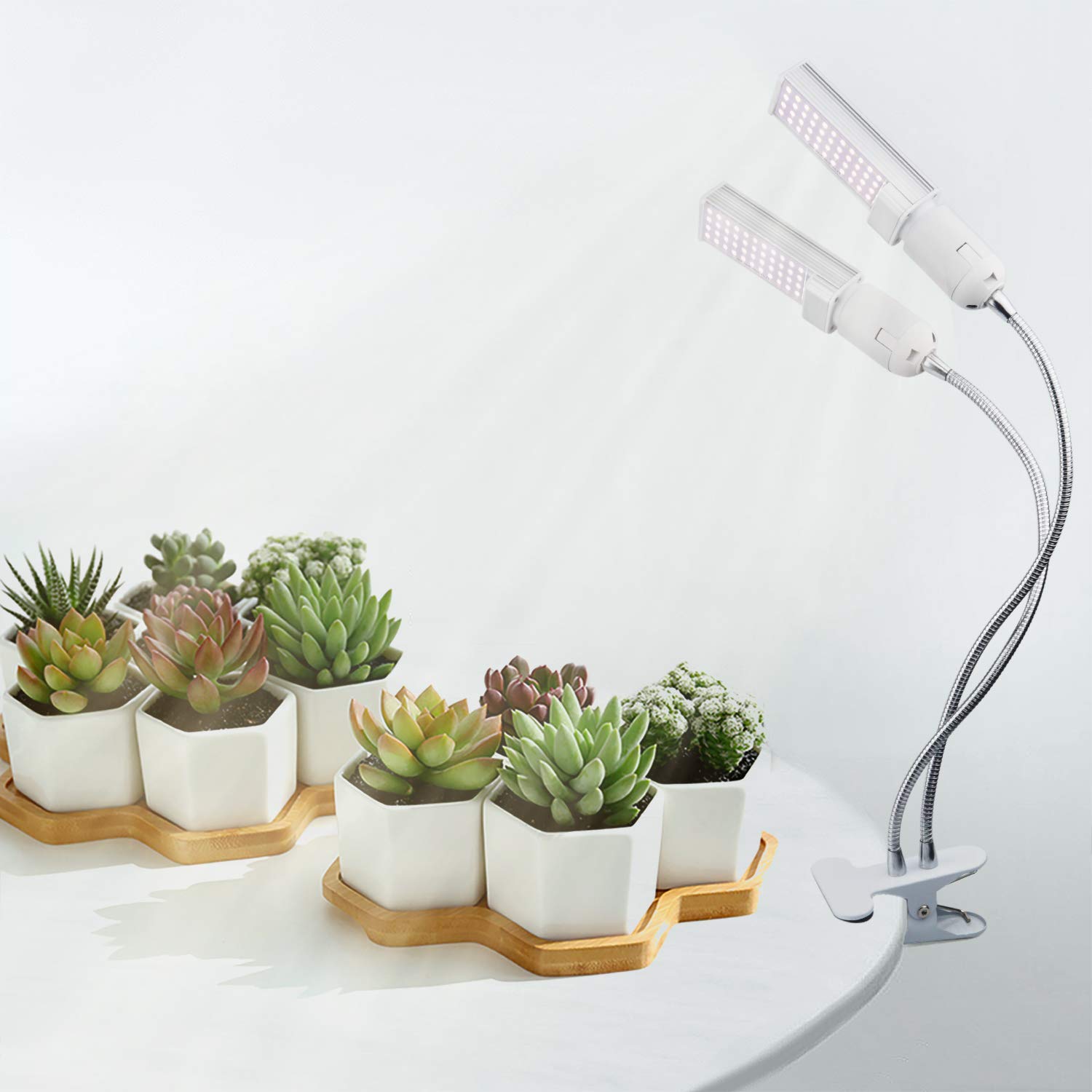 Necgemlex LED Plant Grow Bulbs for Grow Light for Indoor Plants, Sun Light, 44 LEDs of 17W (50W Fluorescent Bulbs Equivalent), 2 Pack