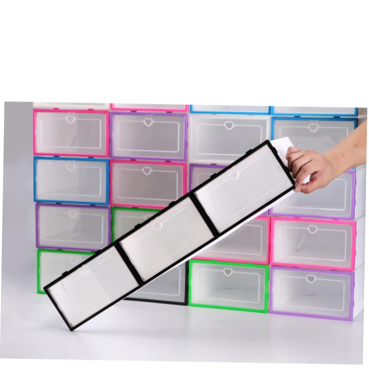 JOINPAYA Sanitary Napkin Storage Bag 4pcs Box Organizer for Shoes Shoe Holder Shoes Organizer Storage Containers Shoes Case Drawer Daily Necessities Clamshell Shoe Rack