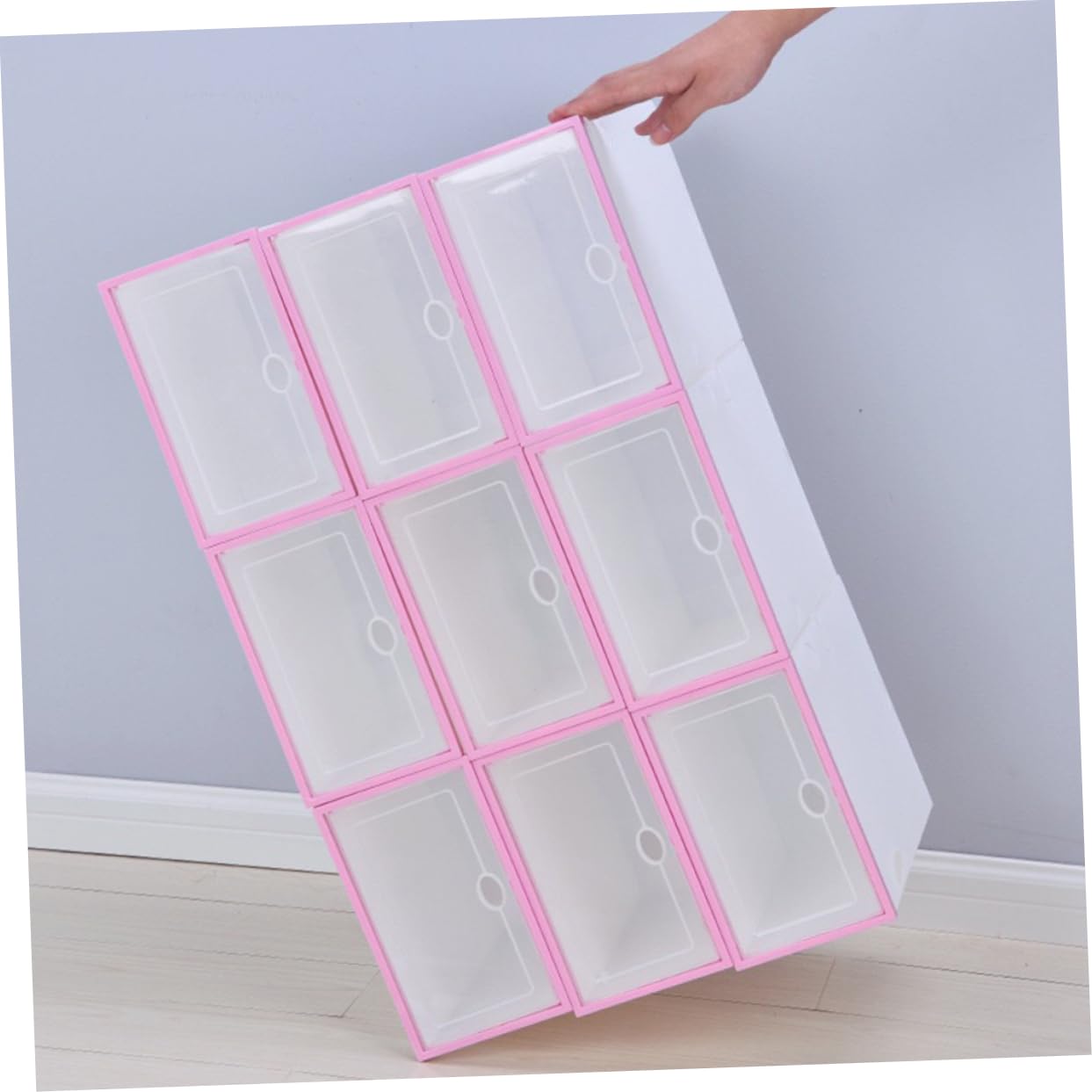 JOINPAYA Sanitary Napkin Storage Bag 4pcs Box Organizer for Shoes Shoe Holder Shoes Organizer Storage Containers Shoes Case Drawer Daily Necessities Clamshell Shoe Rack