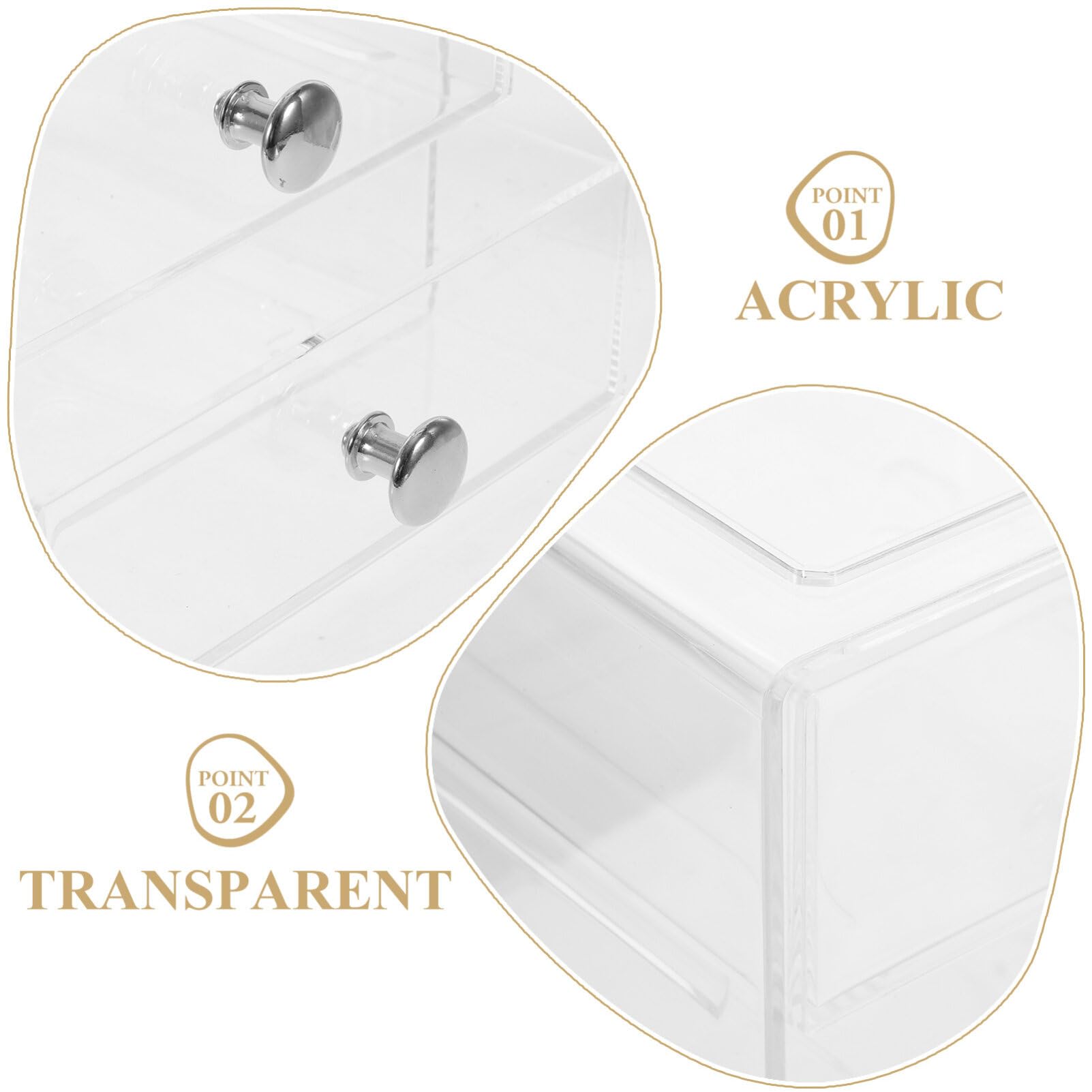 Cabilock Drawer Storage Box Box make up drawer desktop drawers organizer desktop storage box with drawer cosmetic display case Acrylic Storage rack jewelry trash box drawers Facial mask