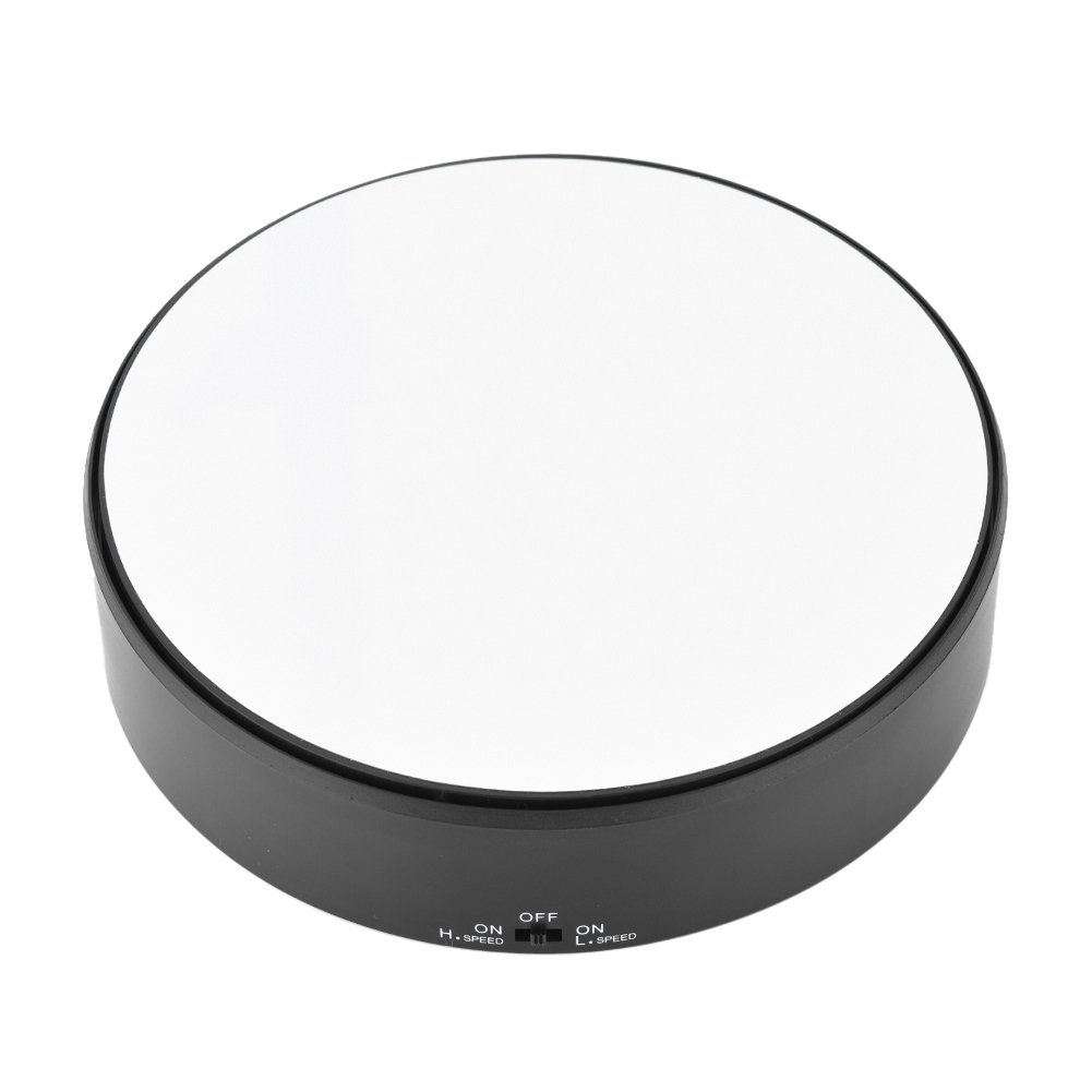 Yosoo Motorized Turntable Display, Mirror Surface 360° Rotary Display Stand Adjustable Rotating Speed Turntable Jewelry Holder, Battery Operated, for Display Jewelry, Watch, Digital Product