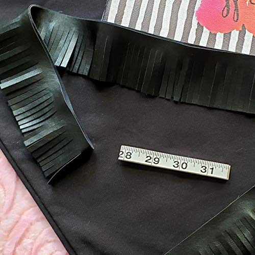 Trims by the Yard 2" Premium Vegan Leather Fringe Trim | Brown | (5 yard cut)