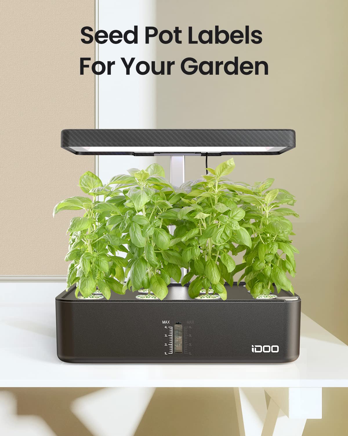 iDOO 102Pcs Seed Pot Labels Sticker, PVC Round Peel and Stick Hydroponic Garden Label, Plant Grow Basket Label