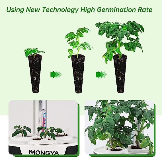 INOVASHON Grow Sponges for Hydroponics, Hydroponics Growing System Plant Sponge, Hydroponics Supplies Starter Kit, Herb Indoor Gardening System, Replacement Plant Germination Kits (50 Packs)