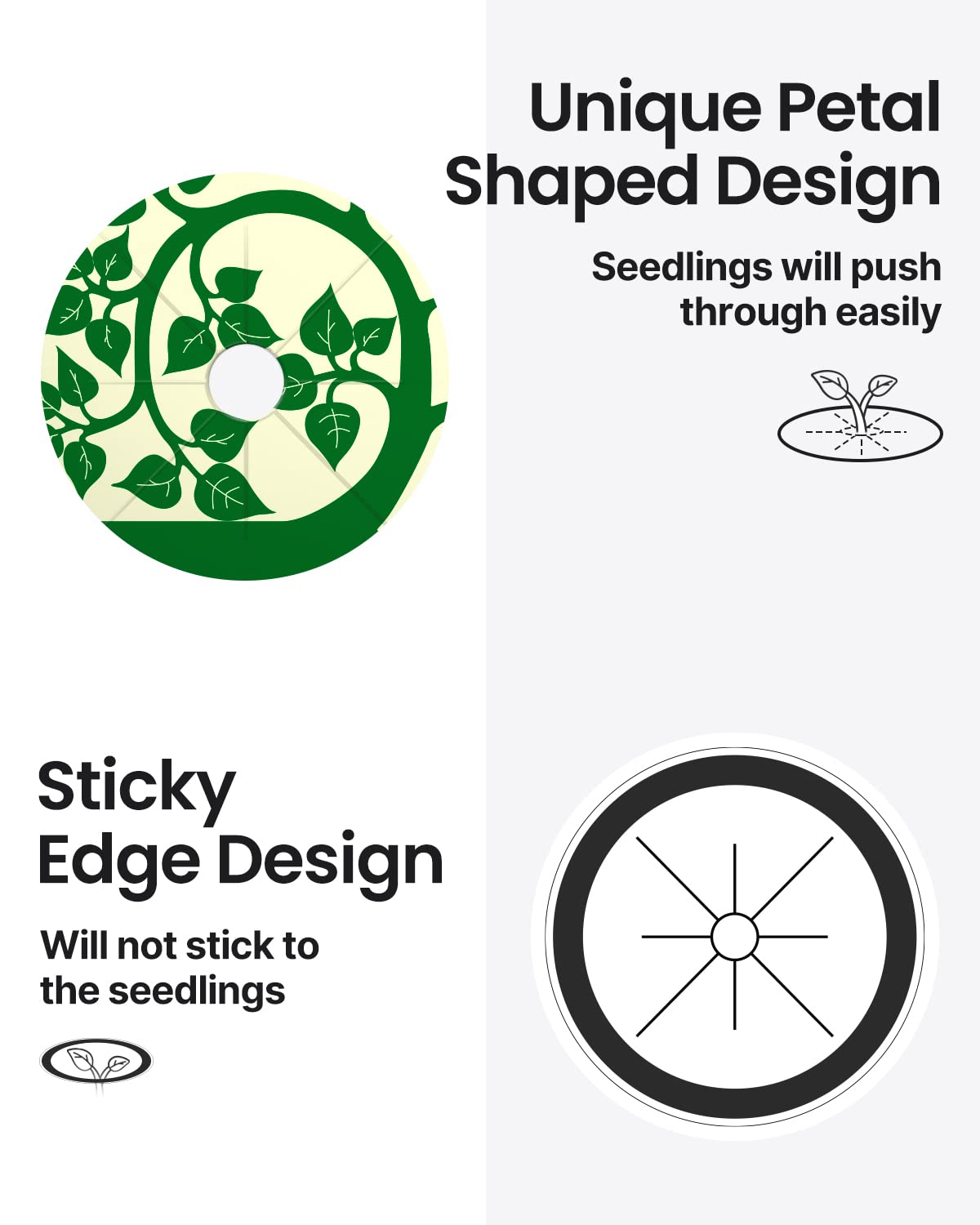 iDOO 102Pcs Seed Pot Labels Sticker, PVC Round Peel and Stick Hydroponic Garden Label, Plant Grow Basket Label
