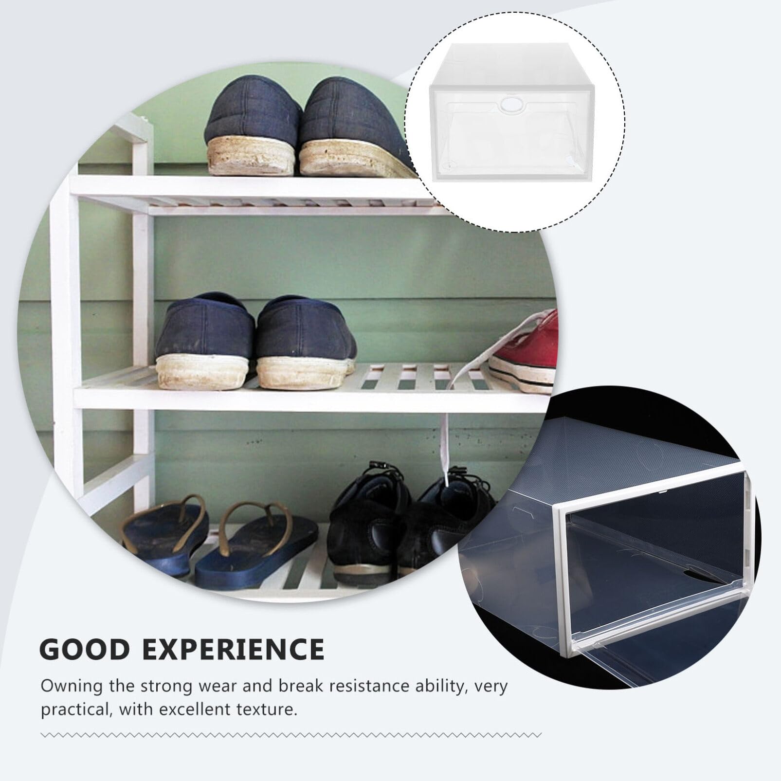 Alipis 5pcs Boxes Shoe Display Case Sneaker Storage Shoe Containers Sneaker Boxes Stackable Shoe Boxes Stackable Organizer for Cabinets Shoe Rack Organizer Sneaker Containers Shoe Cabinet
