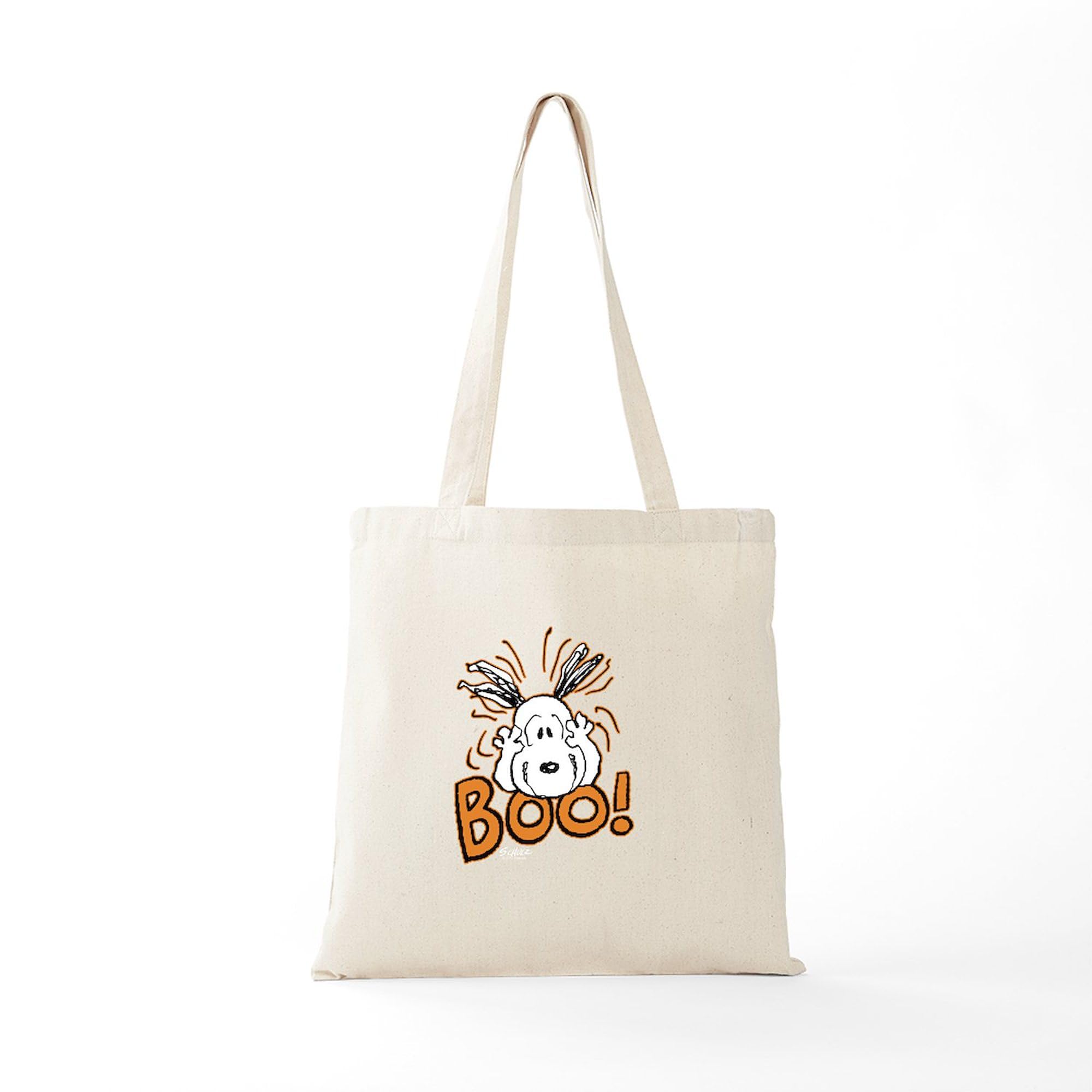 CafePress Peanuts Halloween Natural Canvas Tote Bag, Reusable Shopping Bag