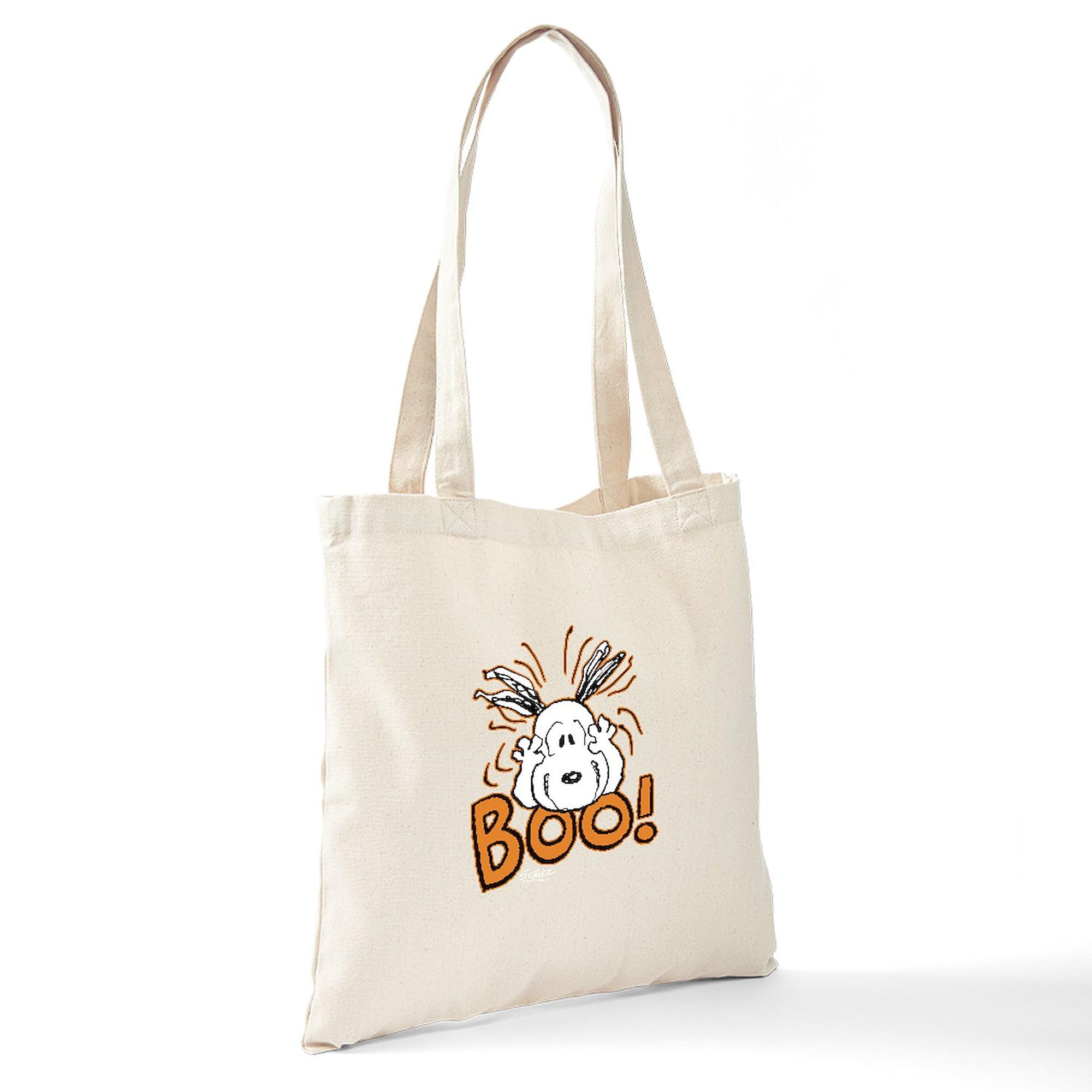 CafePress Peanuts Halloween Natural Canvas Tote Bag, Reusable Shopping Bag