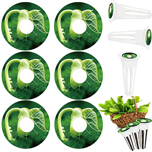 Seed Pot Labels Sticker Garden Label Round Peel and Stick Tags 100 Pcs Plant Grow Basket Label for Vegetables Planting PVC Material Seed Pot Labels for Mark Plants and Understand Plant Growth