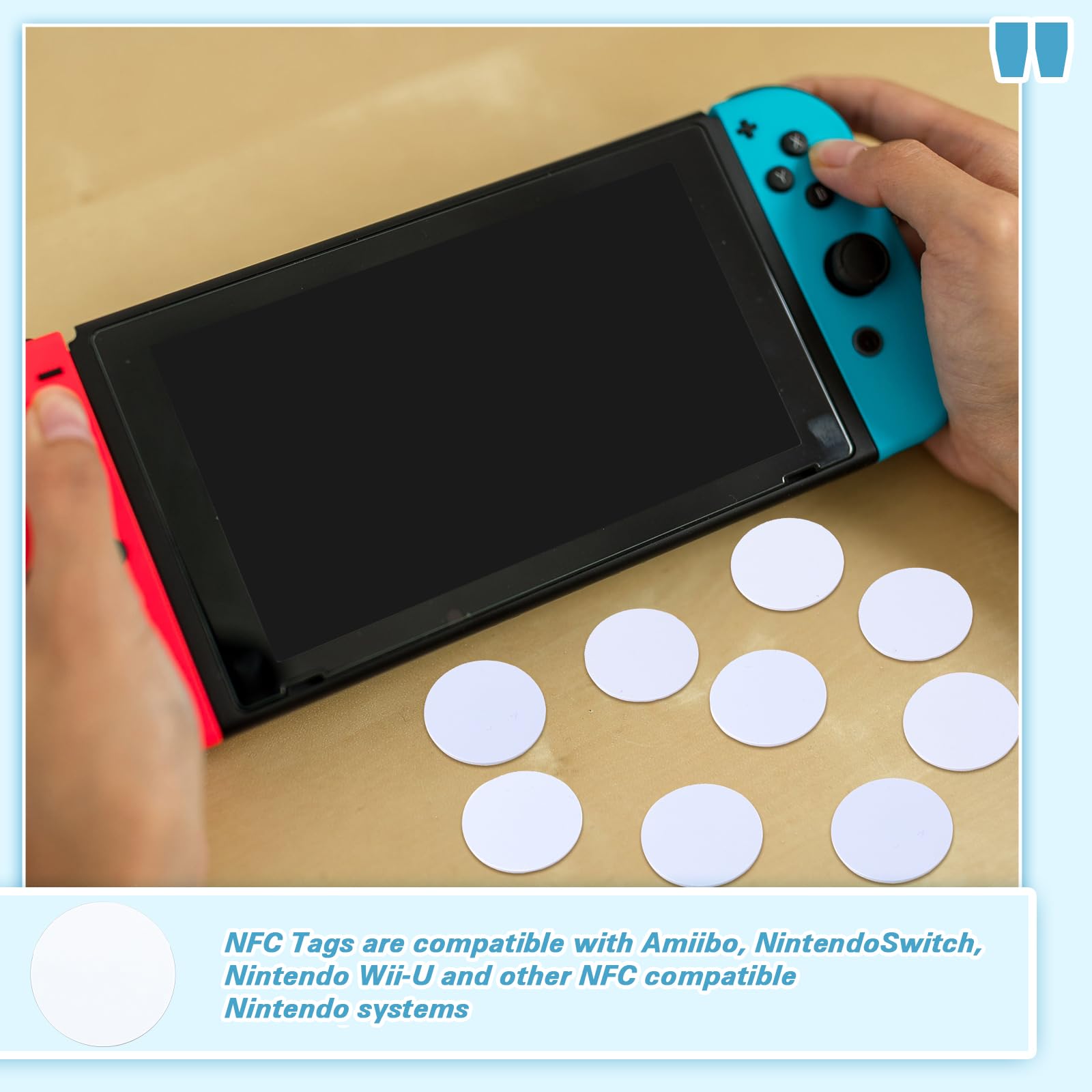 NFC 215 Cards, NTAG215 NFC Round Cards NFC 215 Card Tag Compatible with TagMo and Amiibo and NFC Enabled Mobile Phones and Devices (30 Pieces)