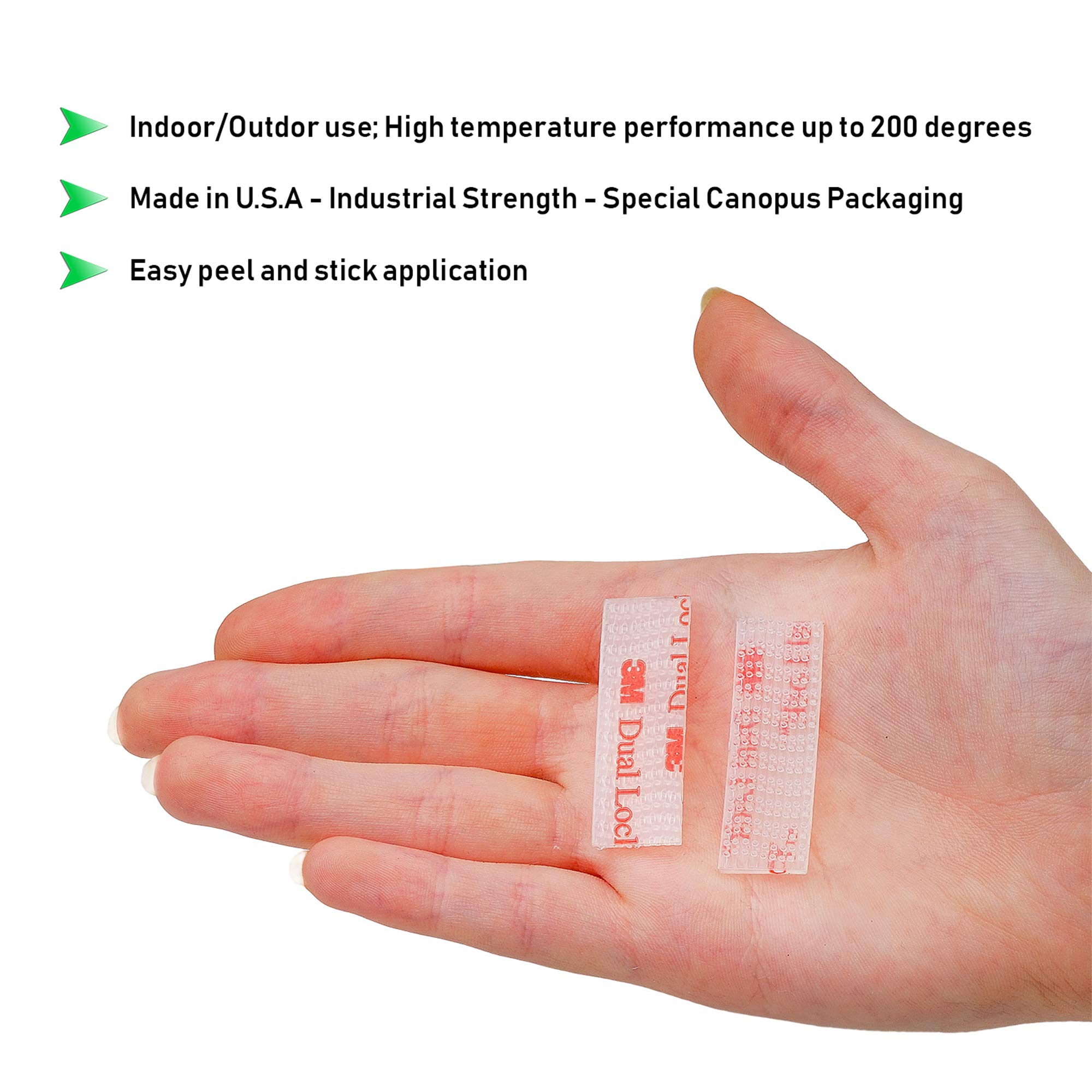 CANOPUS EZ Pass Mounting Strips: Adhesive Strips, Dual Lock Tape, Ezpass Tag Holder, Peel-and-Stick Strips (2 Sets - 4 pcs) with Cleaning Prep Pad (1 Pieces) - (Pack of 1)