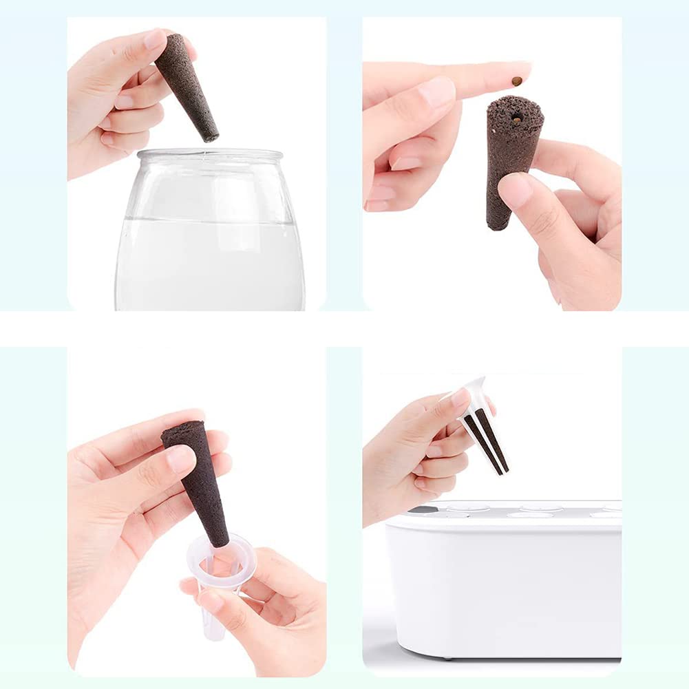 12 Pcs Replacement Grow Sponges Seed Starter Sponges Hydroponic Refill Sponges Seed Pods Root Growth Sponges for Garden System