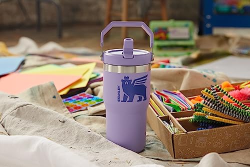 Stanley Wild Imagination Classic IceFlow™ Flip Straw Tumbler 20oz Lavender Cub