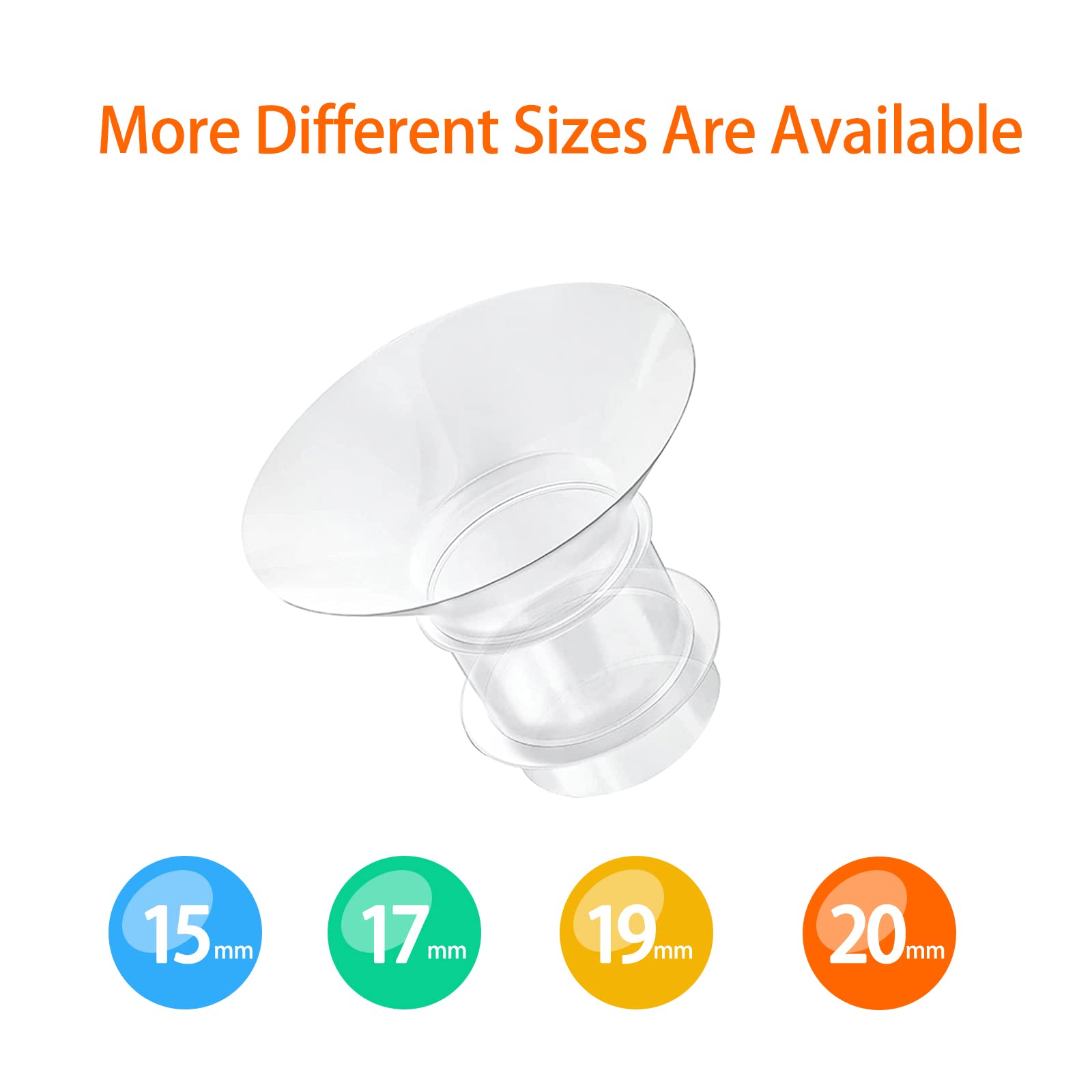Loveishere 15mm Flange Inserts Compatible with Medela / Willow / TSRETE/ Momcozy S9 S10 S12/ Willow Wearable Cups & Spectra S1 S2, 24mm Breast Pump Shields Reduce Nipple Tunnel Down to 15mm, 2pcs